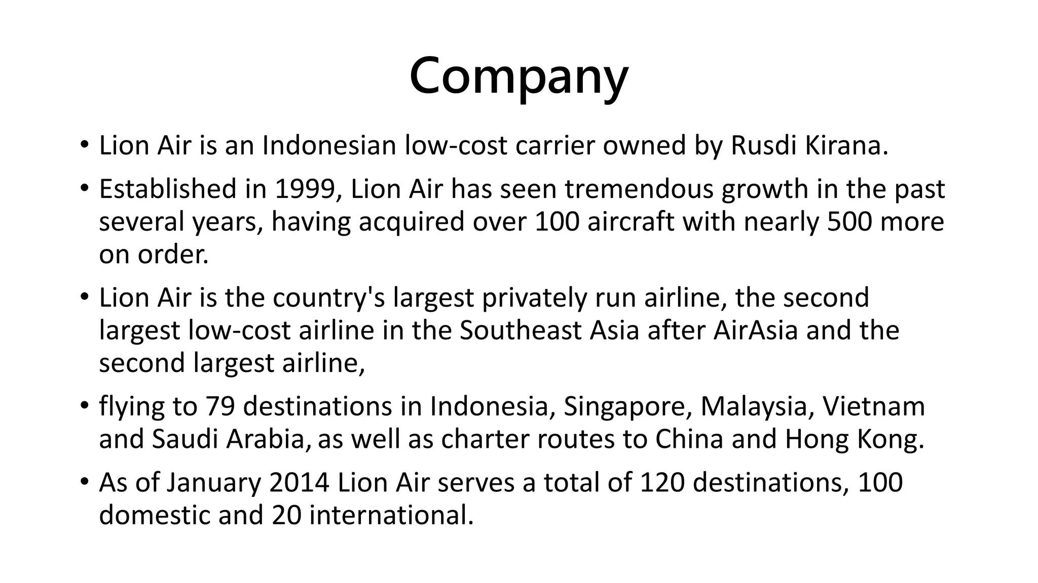 Pt Lion Mentari Airlines ppt | PPTX