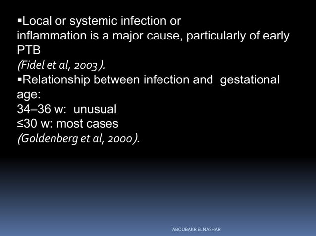 Prevention of infection-Related Preterm Birth | PPT