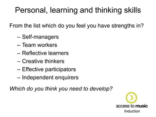 Personal Thinking and Learning Skills Presentation | PPTX | Educational ...