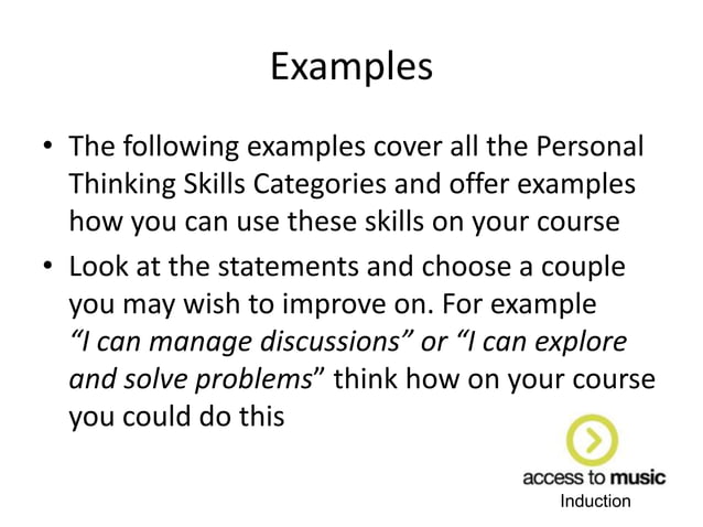 Personal Thinking and Learning Skills Presentation | PPTX | Educational ...