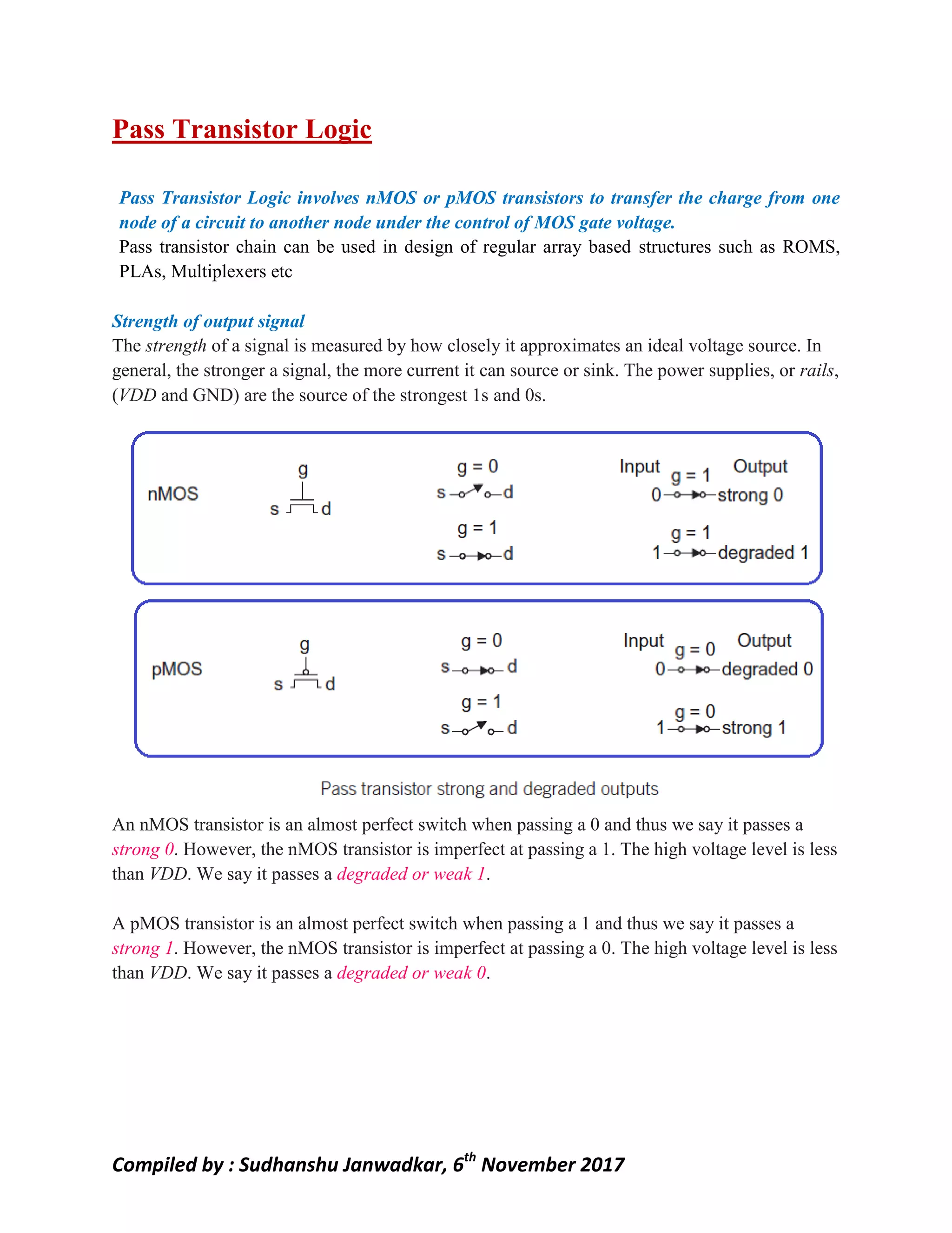 Pass Transistor Logic | PDF