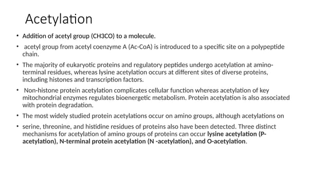 Post Translational Modifications Notes Pptx