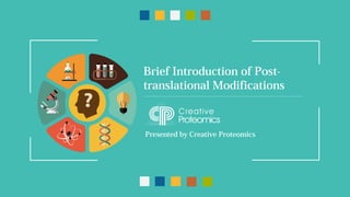 Brief introduction of post-translational modifications (PTMs) | PPT