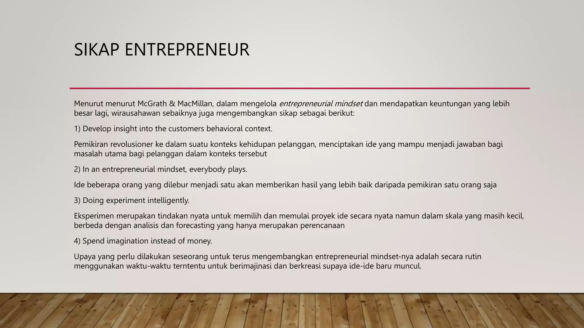 Membangun Mindset Wirausahwan | PPTX