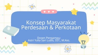 Konsep masyarakat Perdesaan dan perkotaan | PPTX