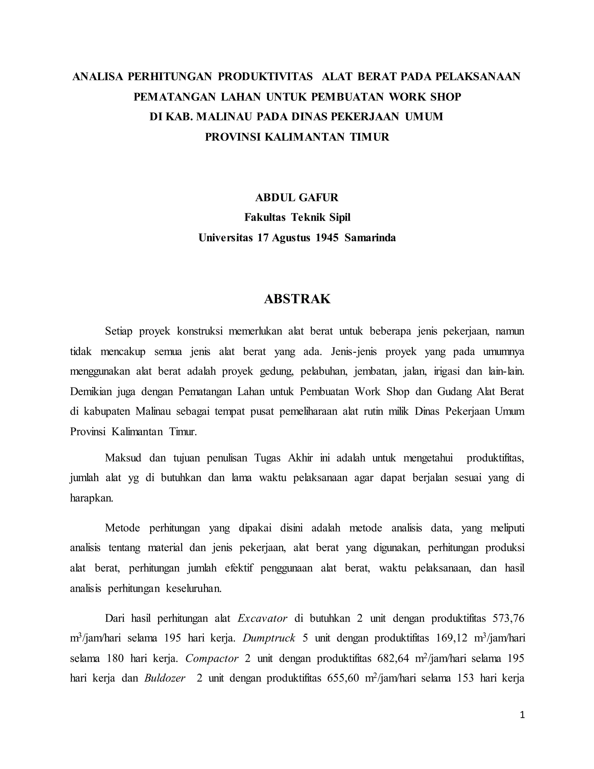 Ptm alat berat | DOCX