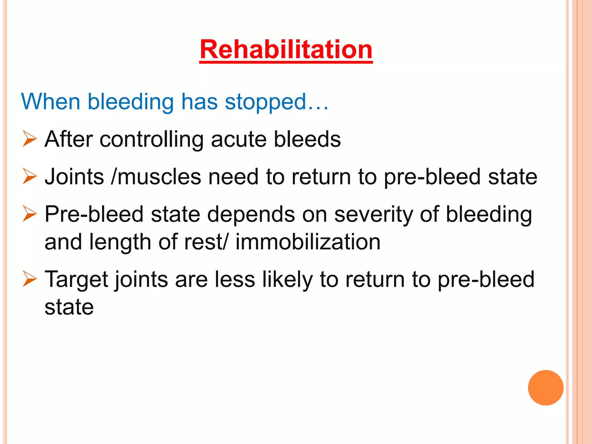 PT MANAGEMENT IN ACUTE BLEED | PPTX