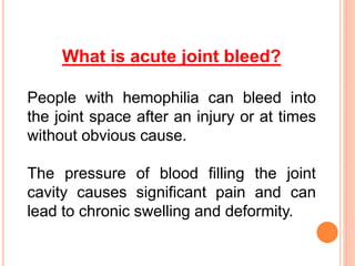 PT MANAGEMENT IN ACUTE BLEED | PPT