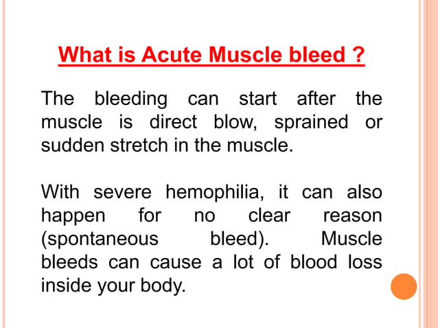 PT MANAGEMENT IN ACUTE BLEED | PPT