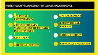 PT MANAGEMENT OF URINARY INCONTINENCE.pptx