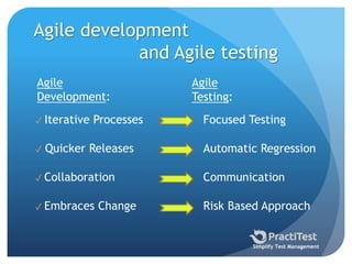 Managing agile testing | PPT