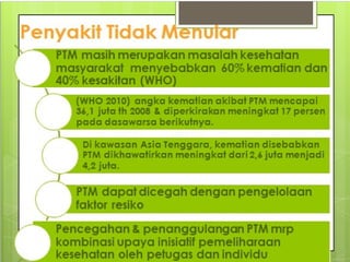 Penyakit tidak menular dan cek eksehatan secara rutin | PPTX