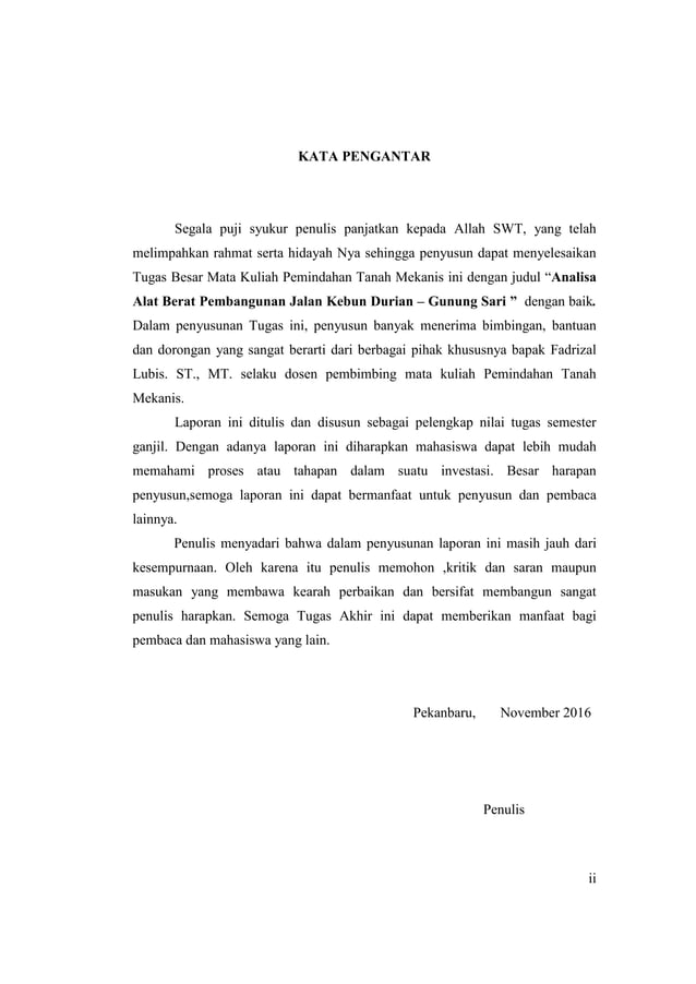 Tugas Besar Pemindahan Tanah Mekanis | PDF