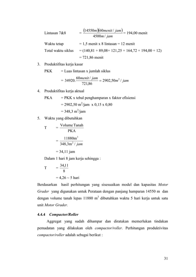 Tugas Besar Pemindahan Tanah Mekanis | PDF