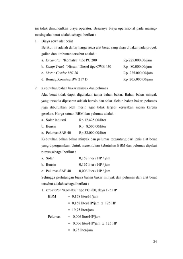 Tugas Besar Pemindahan Tanah Mekanis | PDF