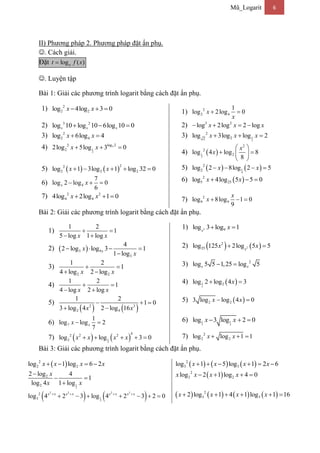 Pt mũ logarit | PDF