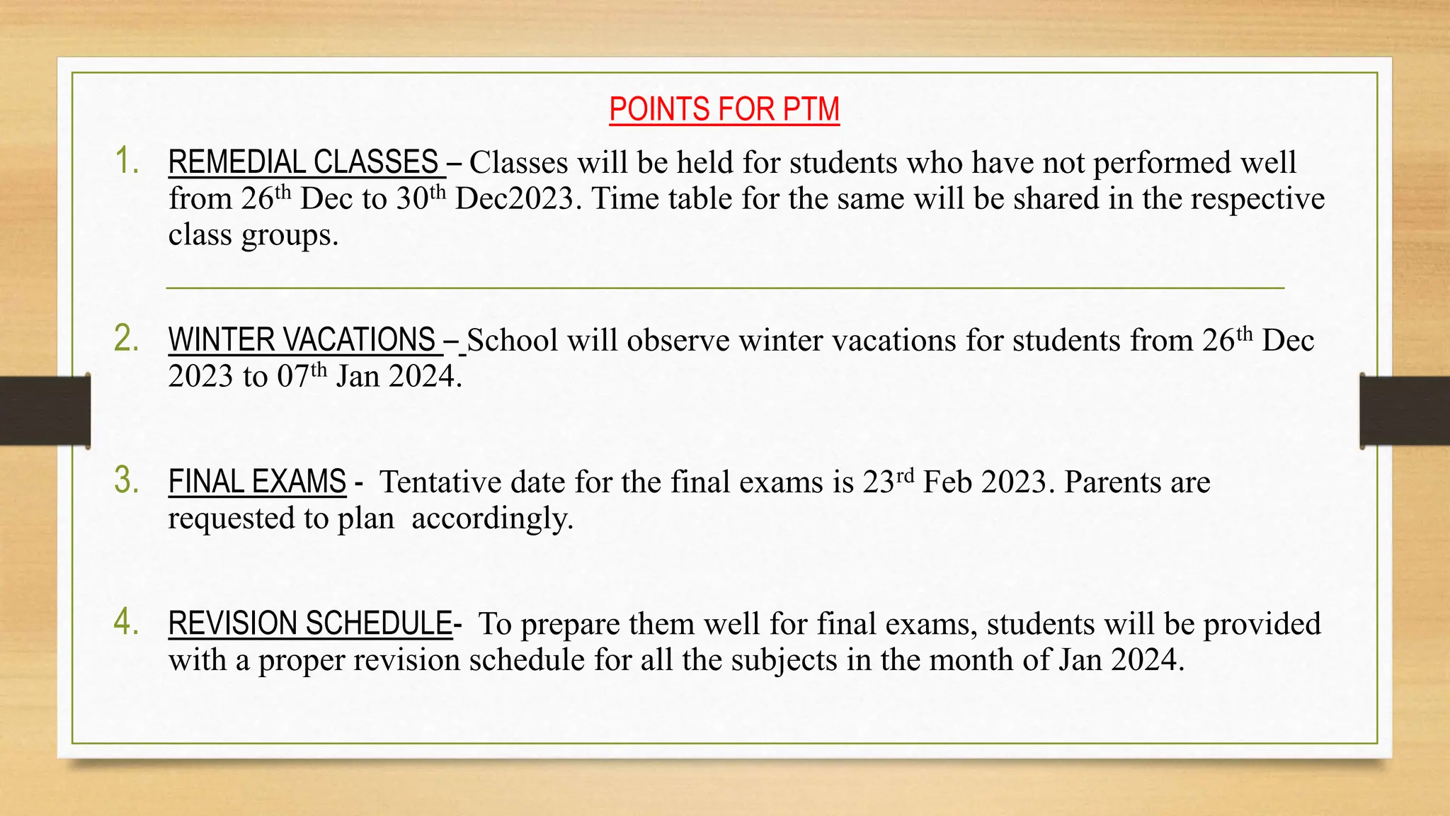 PTM points during ptm on parent teacher .pptx