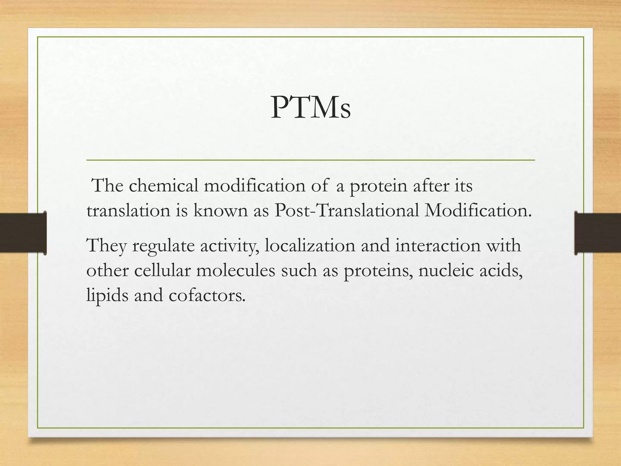 post-translational modification | PPTX