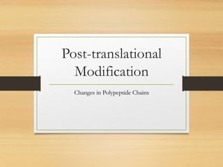 post-translational modification | PPTX