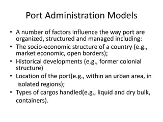 Port and Terminal Management | PPTX