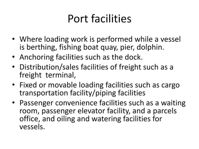 Port and Terminal Management | PPTX