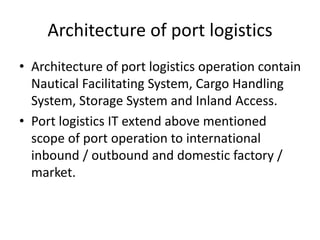 Port and Terminal Management | PPTX