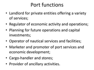 Port and Terminal Management | PPTX