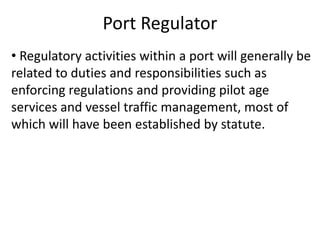 Port and Terminal Management | PPTX