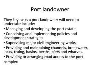 Port and Terminal Management | PPTX