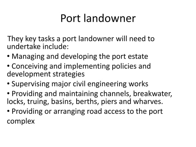Port and Terminal Management | PPTX