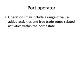 Port and Terminal Management | PPTX