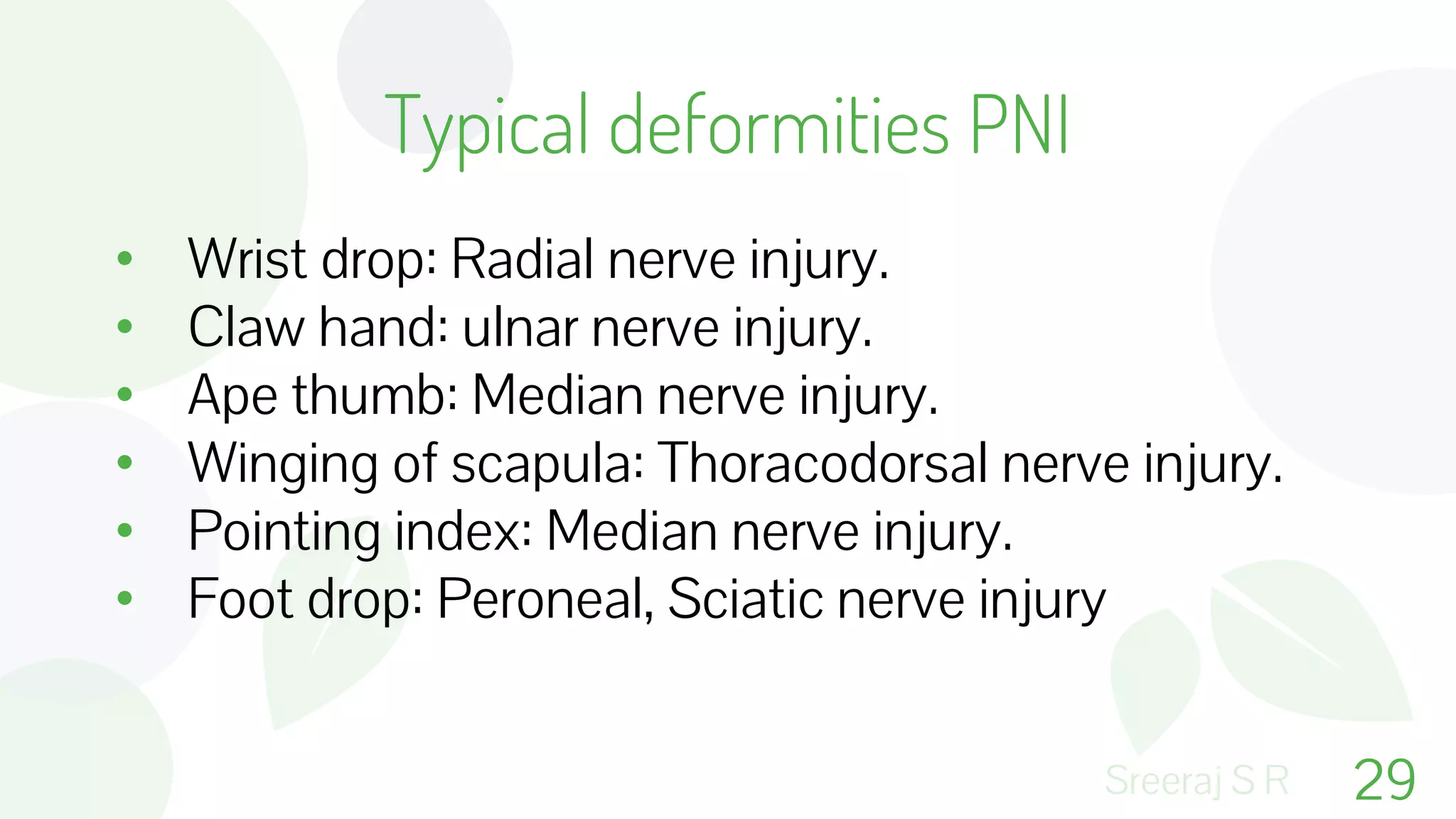 Physiotherapy Management in Peripheral nerve & Plexus injuries | PPTX