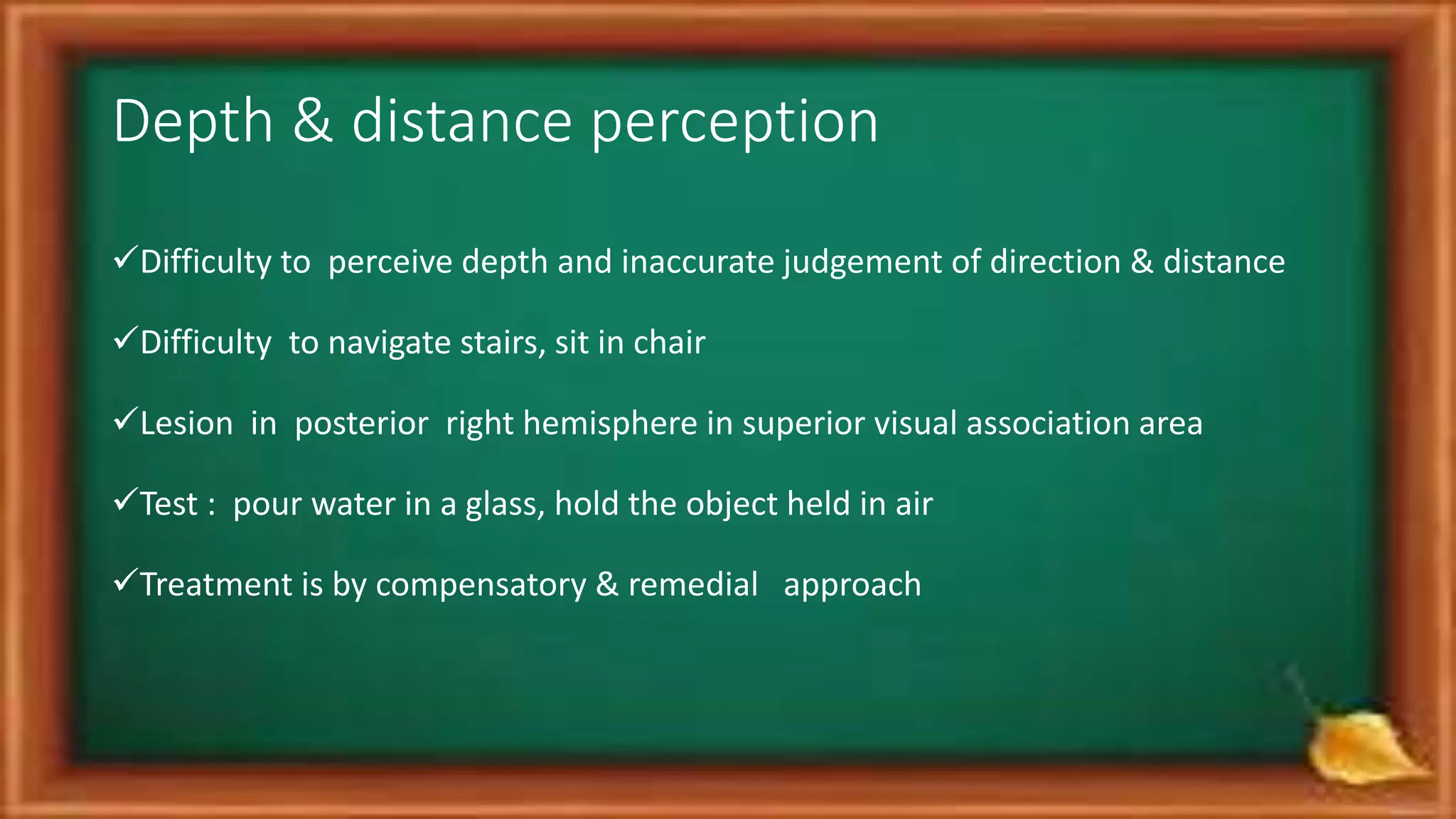 Physiotherapy management of perceptual disorders | PPTX