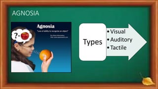 Physiotherapy management of perceptual disorders | PPTX