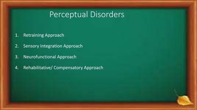 Physiotherapy management of perceptual disorders | PPTX | Physical ...