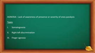Physiotherapy management of perceptual disorders | PPTX