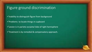 Physiotherapy management of perceptual disorders | PPTX