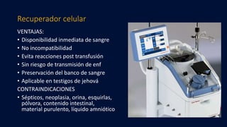 protocolo de transfusión masiva y manejo hemático del paciente | PPTX