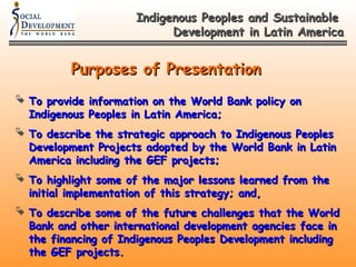 Indigenous people and sustainable development | PPT