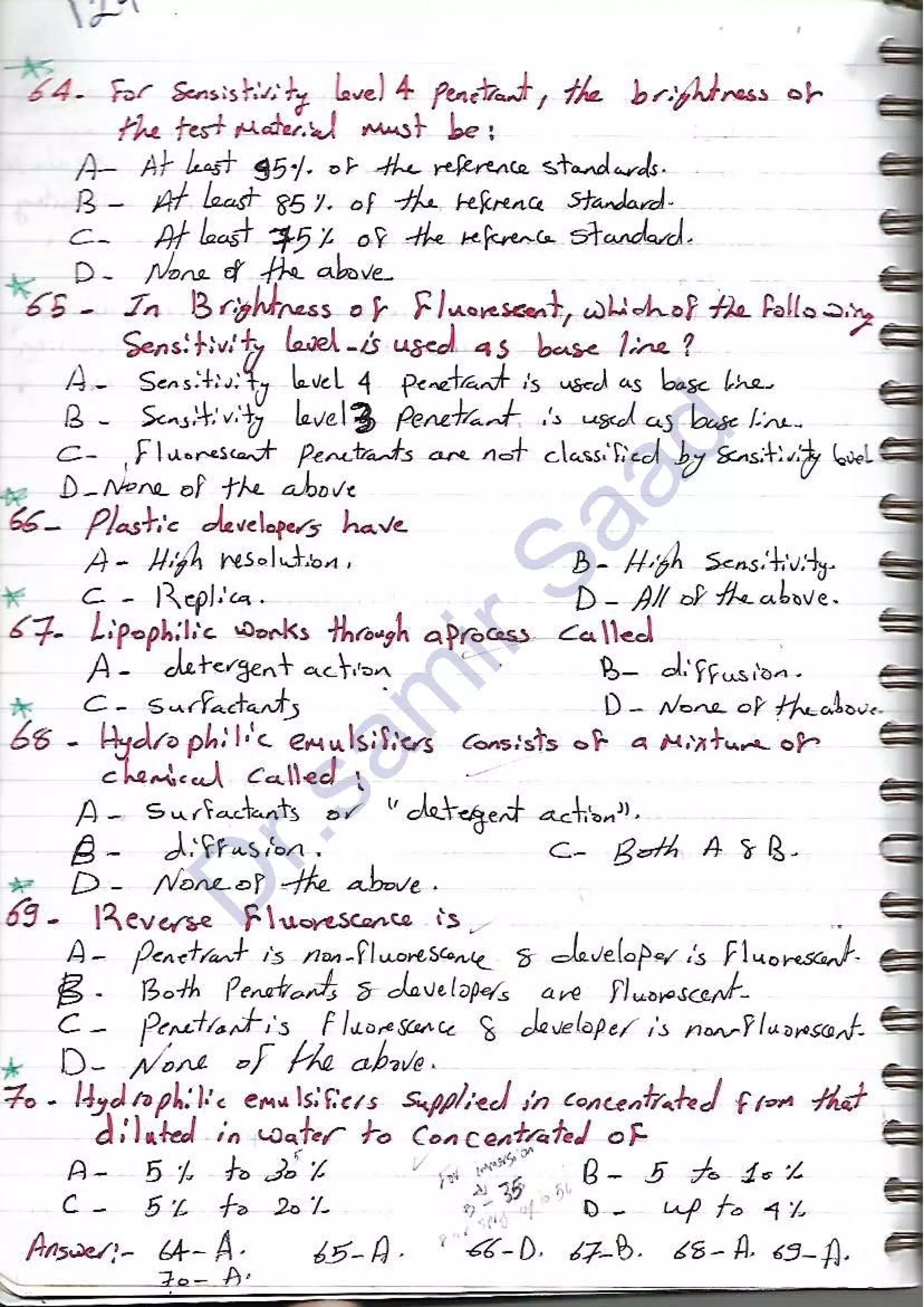 ASNT Liquid Penetrant Testing (PT) Level III Notes - Dr. Samir Saad ...