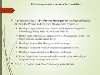 Project/Program Risk management | PPT | Personal Taxes | Personal Finance