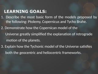 Ptolemaic, Copernican, and Tychonic Model of the Universe.pptx