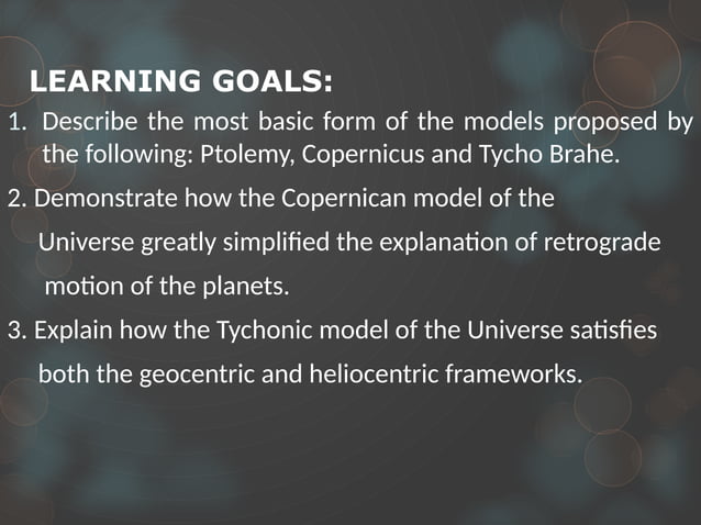 Ptolemaic, Copernican, and Tychonic Model of the Universe.pptx