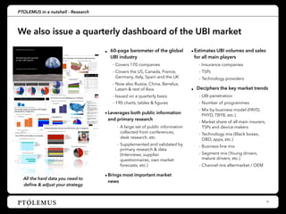 PTOLEMUS consulting experience in Usage-Based Insurance (UBI) | PDF