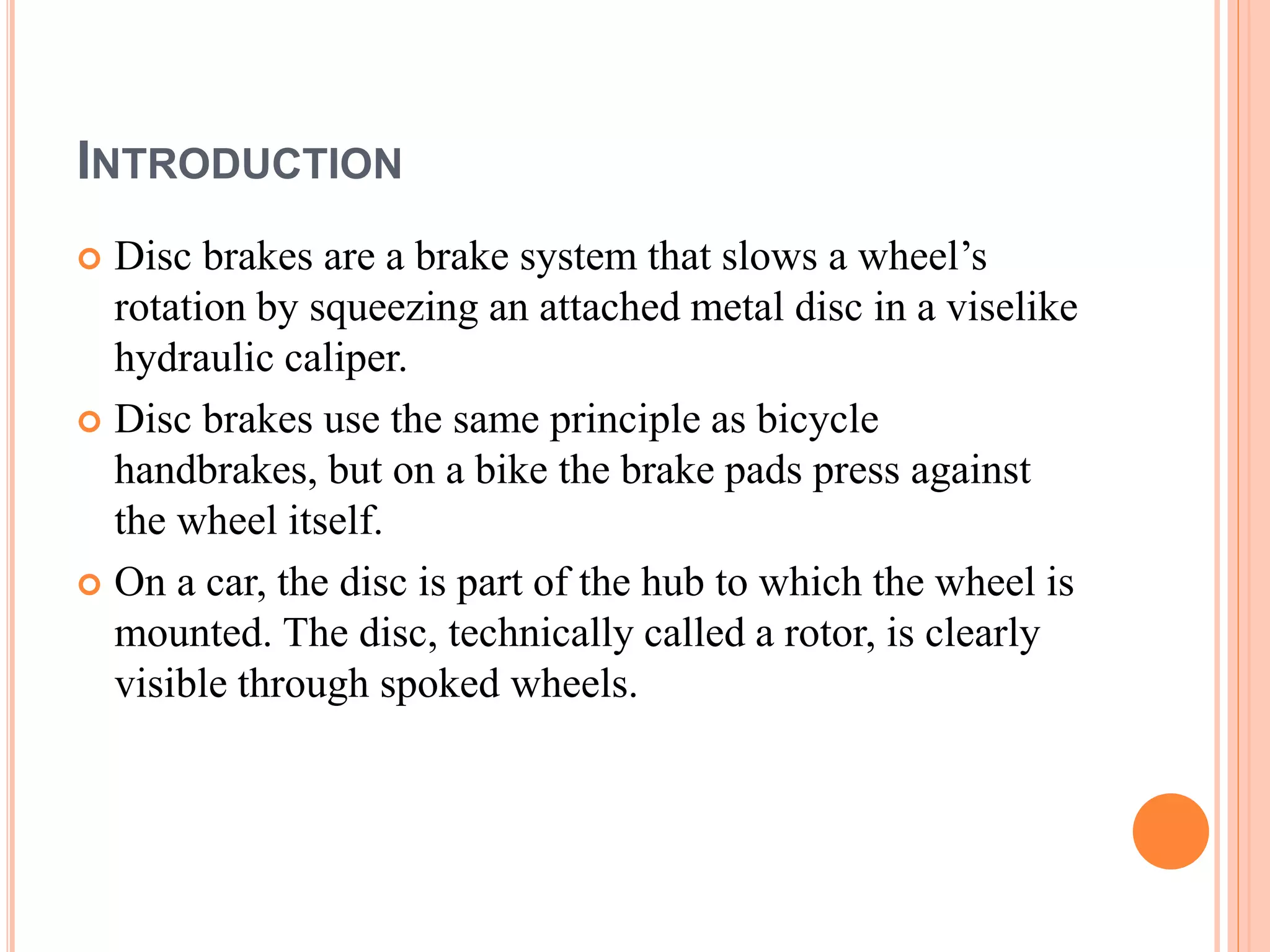 Ppt on ceramic disc brakes | PPTX