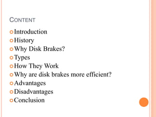Ppt on ceramic disc brakes | PPTX