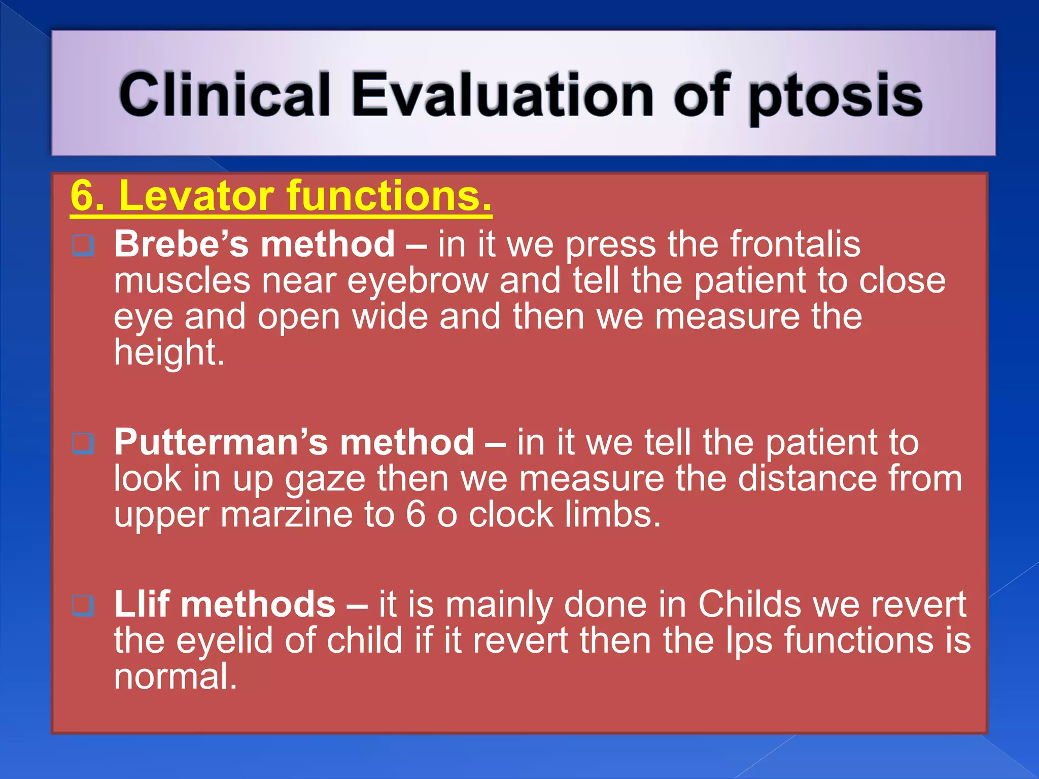 PTOSIS -Measurement and clinical evaluation | PPTX