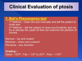 PTOSIS -Measurement and clinical evaluation | PPTX