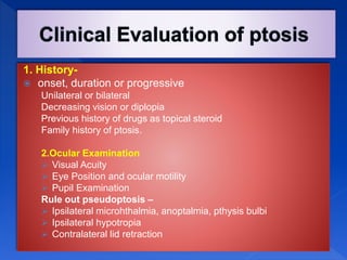 PTOSIS -Measurement and clinical evaluation | PPTX
