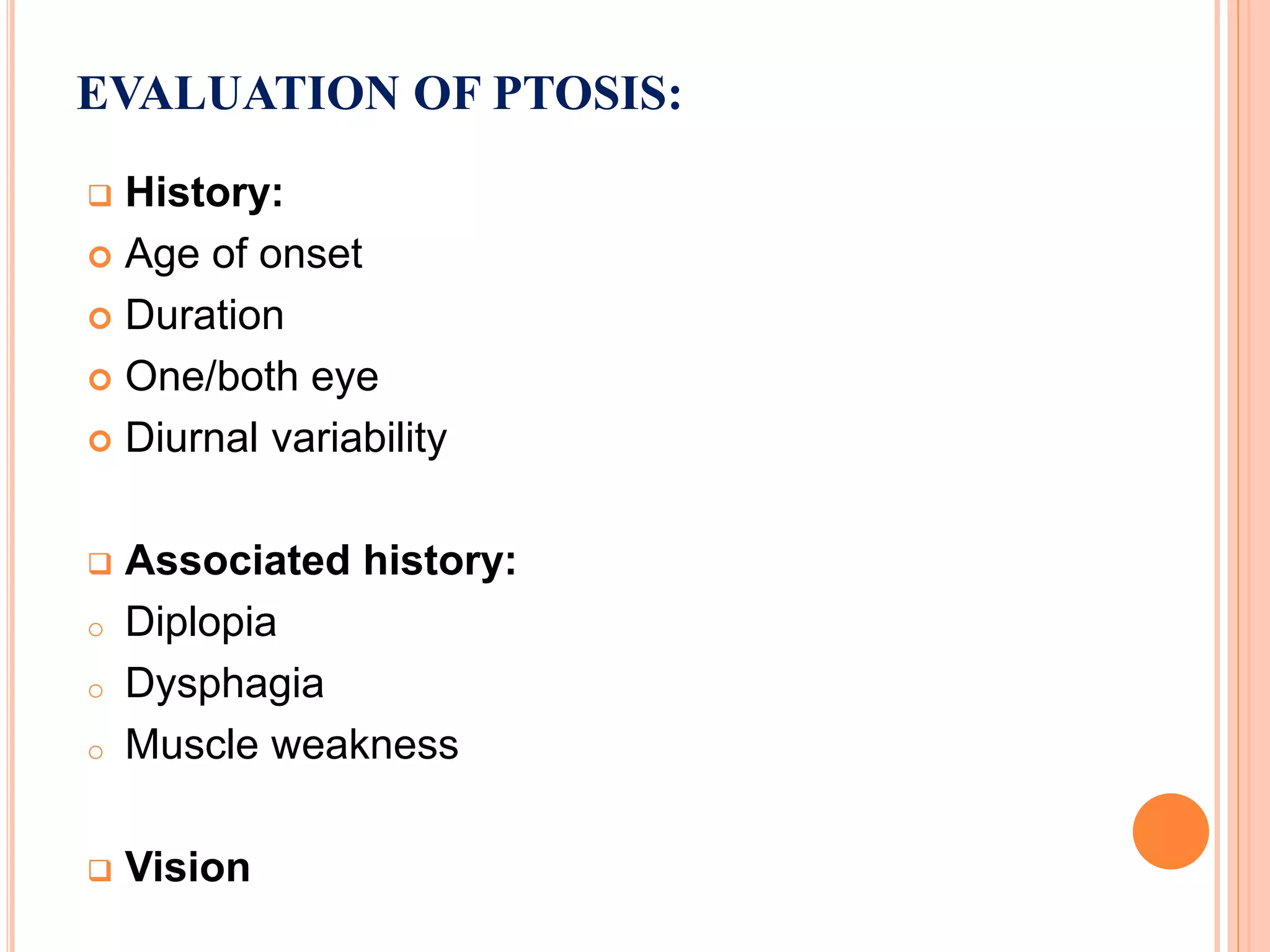 PTOSIS.pptx | Eye and Vision Conditions | Diseases and Conditions